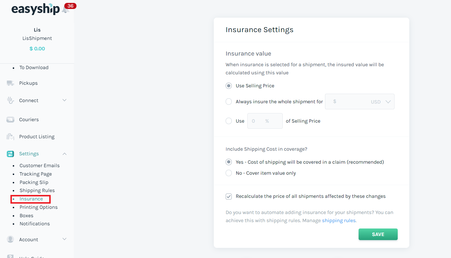 Add Insurance to Shipments – Easyship