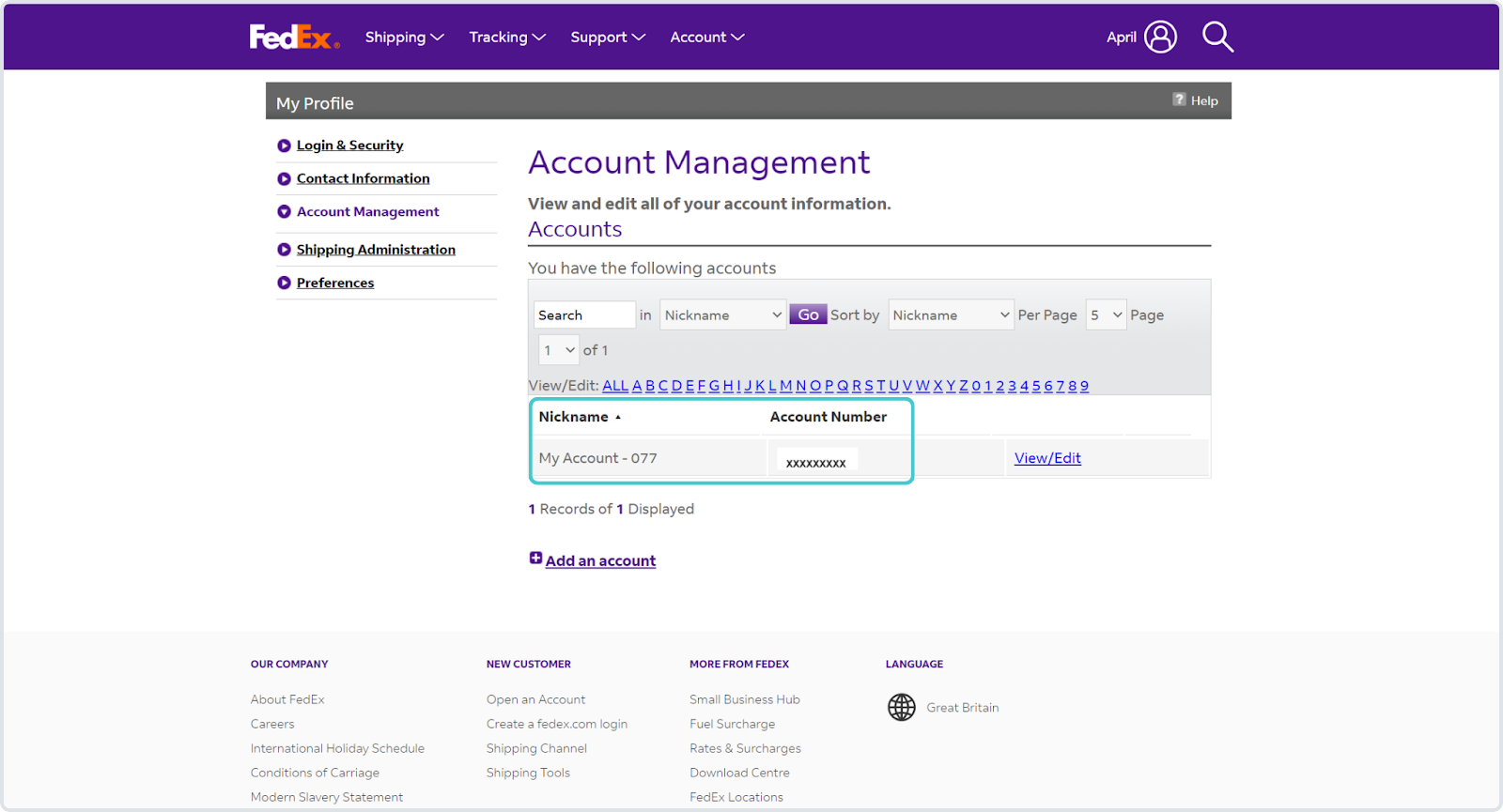 Locate Your FedEx Account – Easyship